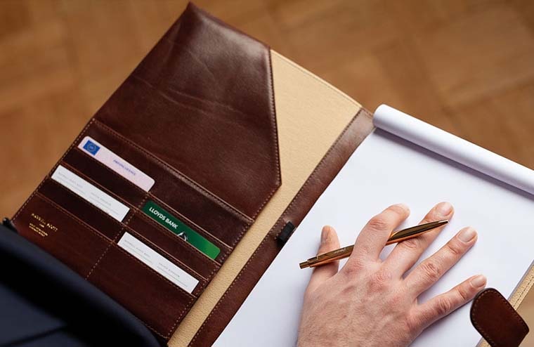 Gallo Men’s Leather A4 Padfolio - Maxwell-Scott